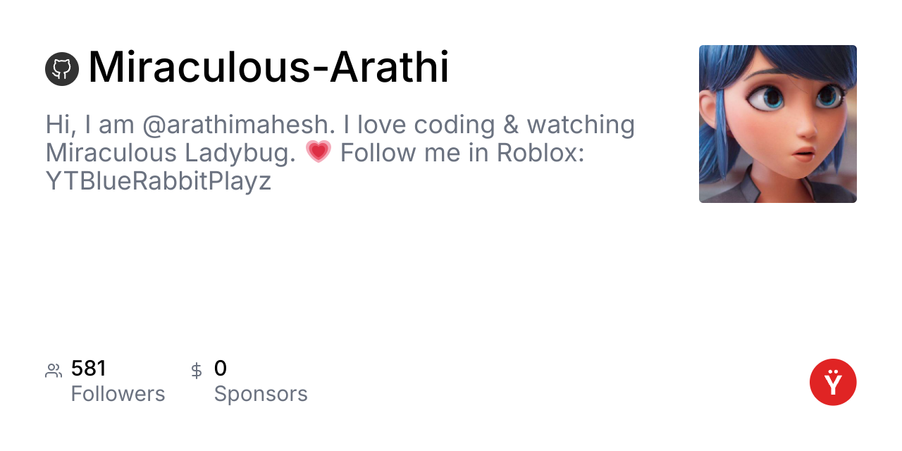 Miraculous Arathi Github Profile 展 H展pe
